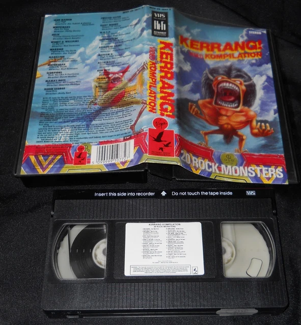 KERRANG! VIDEO KOMPILATION (Original 1985 Vhs Video) Kiss/Wasp/Maiden ...