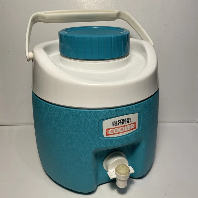 VINTAGE RETRO BLUE Thermos J4 4 litre Drinks Cooler Flask & Tap Picnic ...
