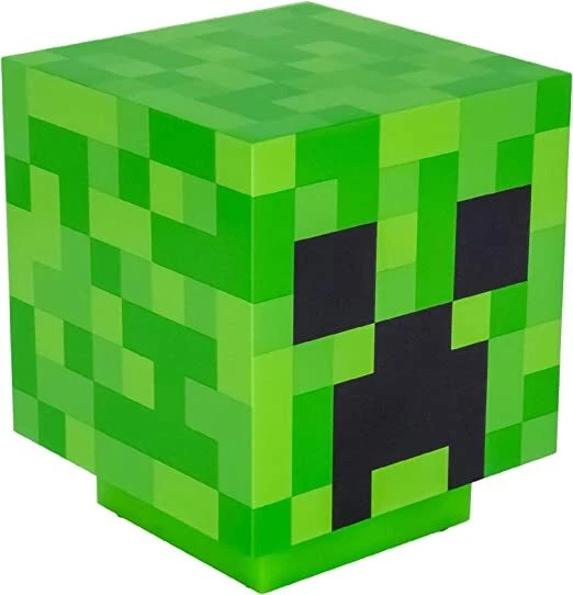 MINECRAFT 3D CREEPER Light Collectable Pixelated Cube Makes Creeper ...