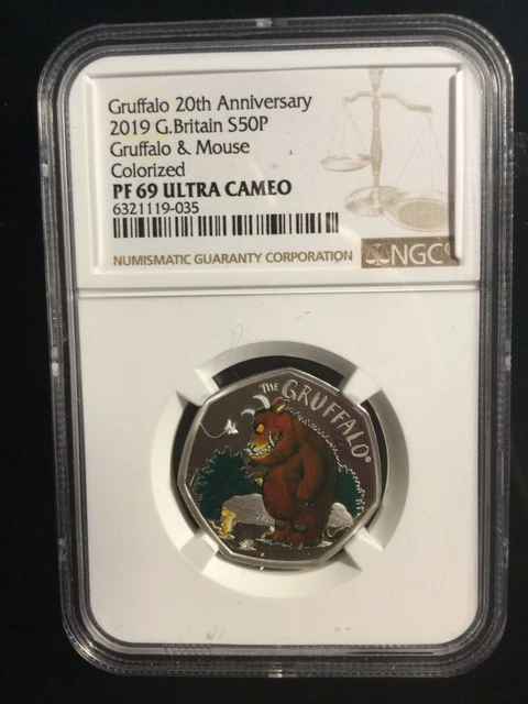 THE GRUFFALO AND the mouse 2019 UK 50p Silver proof NGC graded PF 69 £ ...