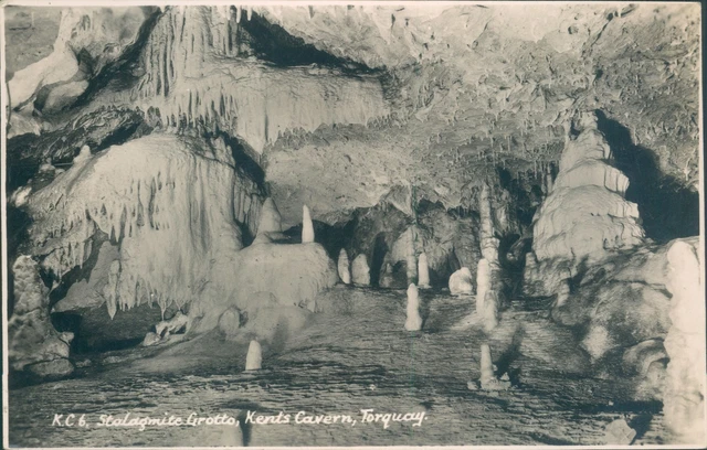 TORQUAY; KENTS CAVERN; Stalagmite grotto; real photo; E A sweetman EUR ...