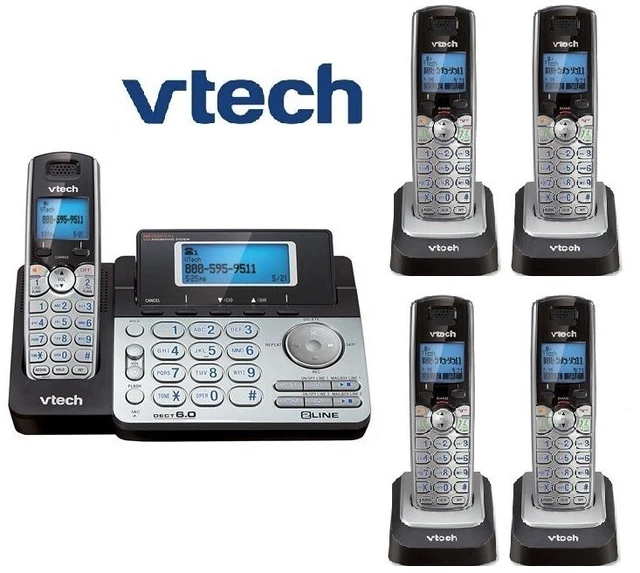 VTECH DS6151 5 telefoni Sistema di risposta 2 linee con doppio ID ...