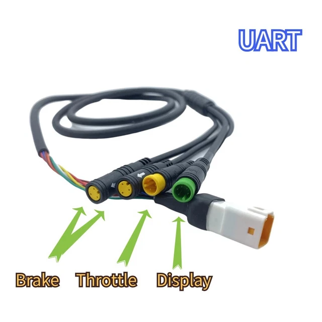 CÂBLE MOTEUR NOIR avec interface UART/CAN pour Bafang M400 G330 G510 ...