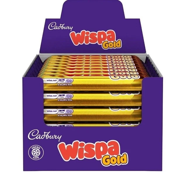 CADBURY WISPA GOLD full unopened box 48g x 48g Bars - Full Case £36.95 ...
