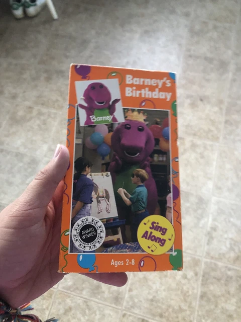 BARNEY VHS BARNEY'S Birthday RARE! Vintage 1992 90s Sing Along C EUR 9 ...