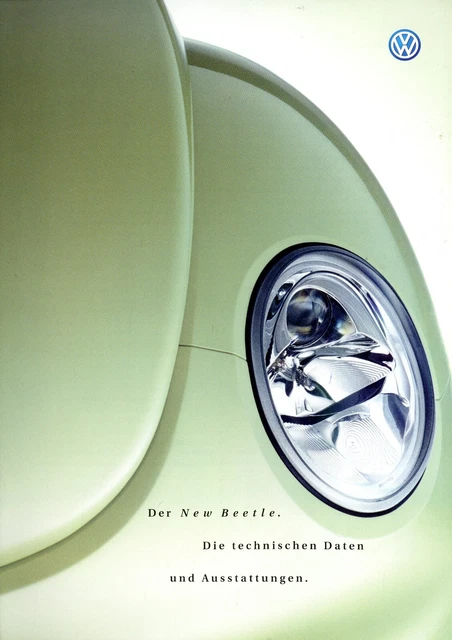 VW NEW BEETLE technical data + equipment brochure 1998 11/98 D data ...