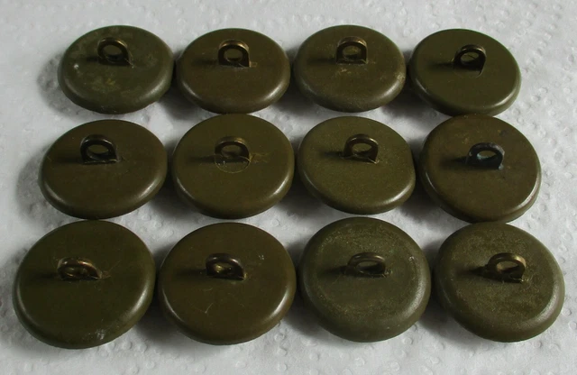 12X WW2 BRITISH Army:"GENERAL SERVICE BUTTONS" (25mm, Bakelite War ...