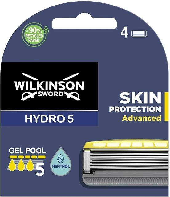 WILKINSON SWORD HYDRO5 Skin Advanced Razor Blade Refill Razor 4 Head £7 ...