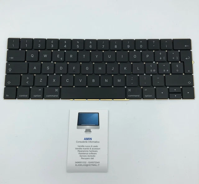 TASTIERA LAYOUT 🇮🇹 ITALIANA ITALIANO 🇮🇹 Macbook 13 touchbar A1706 2016 ...