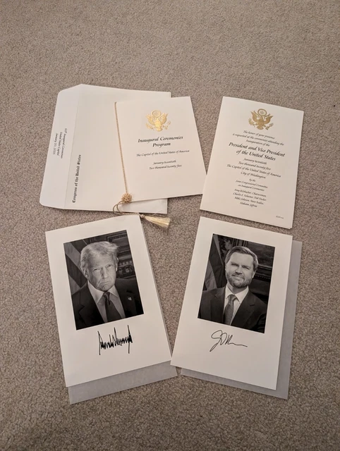 2025 DONALD TRUMP Inauguration Program And Invitation - Original $143. ...