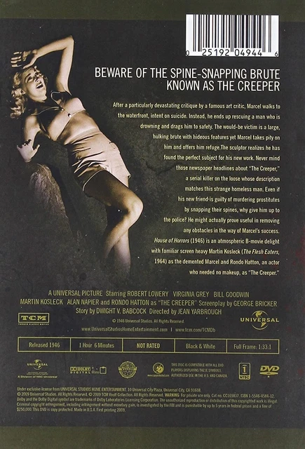 HOUSE OF HORRORS (DVD) Bill Goodwin Robert Lowery Virginia Grey Alan ...