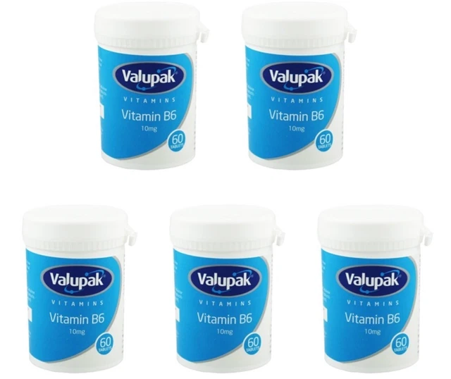 5 X VALUPAK Vitamin B6 10mg Tablets (60 pack) £21.95 - PicClick UK