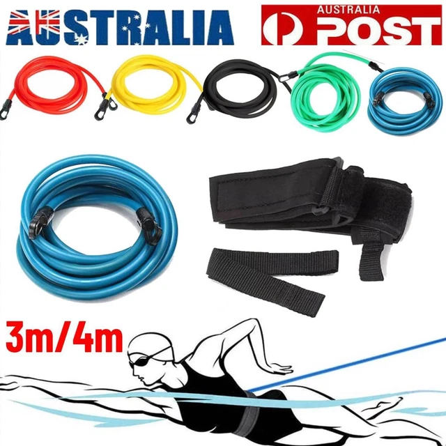 3M 4M SWIM Bungee Trainer Belt Resistance Tether Leash Pool Training ...