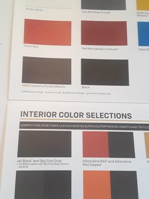 2025 CORVETTE COLOR Chart Exterior- Interior Documentation New $22.43 - PicClick CA