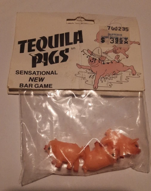VINTAGE TEQUILA PIGS Drinking Game Bar Game NOS 6 00 PicClick vintage-tequila-pigs-drinking-game-bar-game-nos-6-00-picclick