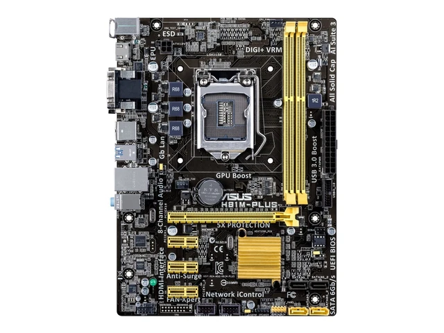 ASUS H81M-PLUS LGA1150 DDR3 Intel 4th GEN Micro ATX Motherboard WiTH I ...