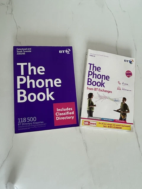 BT THE PHONE Books Gateshead And South Tyneside 2005/06 And 2009/10 £4. ...