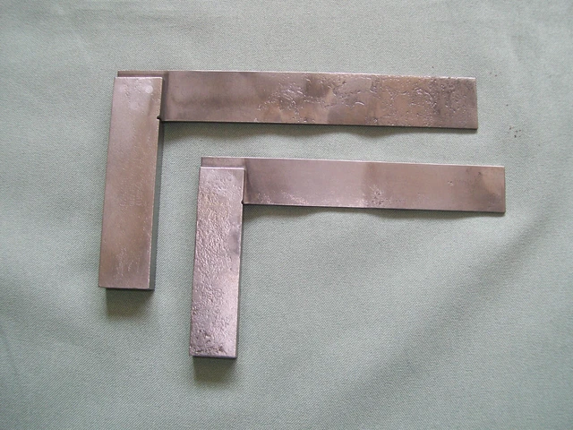 2 MOORE & Wright Solid Steel Try Squares No.400 & Air Ministry 1941 (88 ...