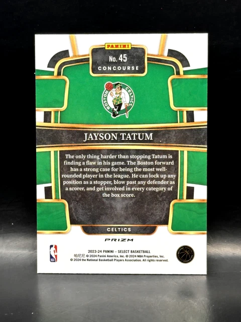 2023-24 PANINI SELECT Jayson Tatum Concourse Silver Prizm Boston Celtics #45 NBA EUR 4,31 ...
