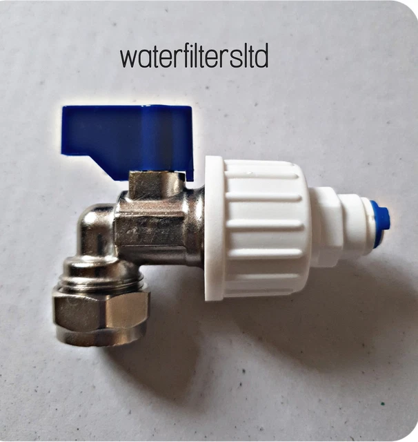 AMERICAN FRIDGE FREEZER 15mm elbow Valve and 1/4" Water Pipe Adaptor ...