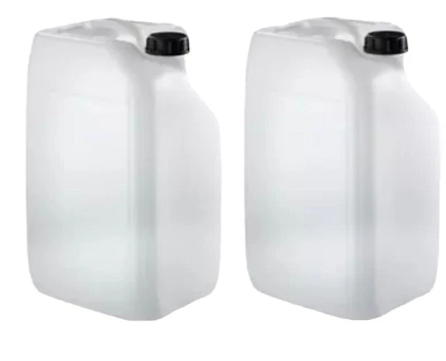 2 X 25L Litre Poly Plastic Container Jerry Can Tank Bottle Water Empty ...