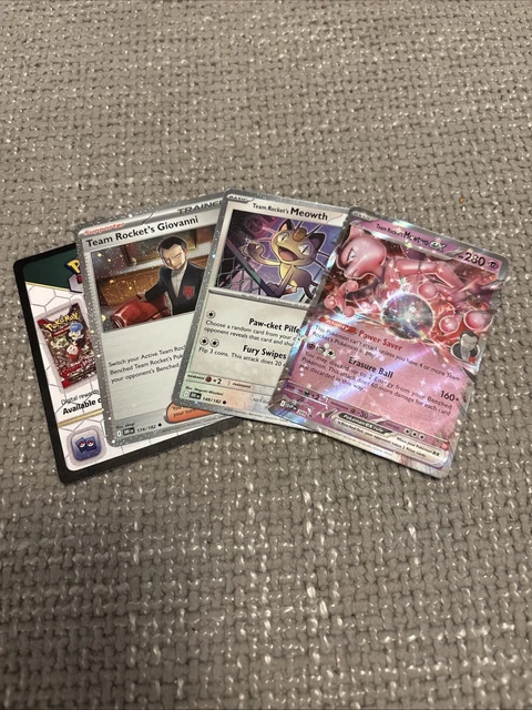 POKEMON TCG DESTINED Rivals Team Rocket’s Mewtwo Ex Box Cosmos Promos ...