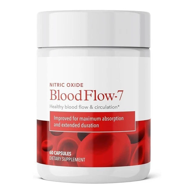 BLOODFLOW-7 NITRIC OXIDE Blood Circulation Supplement - 60 Capsules ...