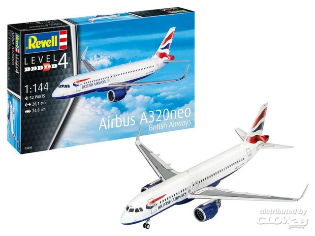 1/144 MODEL TO Mount Airbus A320 Neo British Airways- Revell - REV03840 ...