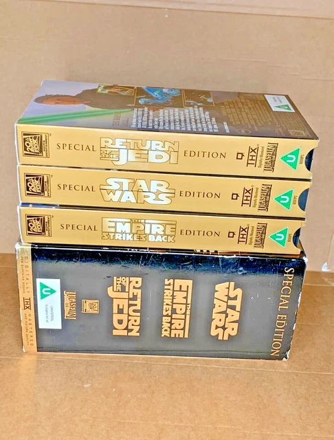 STAR WARS TRILOGY special edition vhs gold box set 1997 £0.99 - PicClick UK