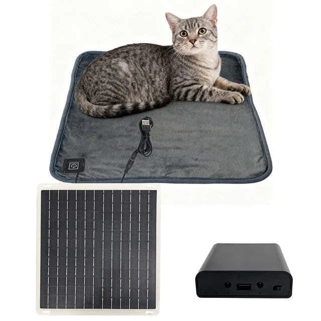 SOLAR HEATED BLANKET Photovoltaic Chair Mat ABS And Flannel ...