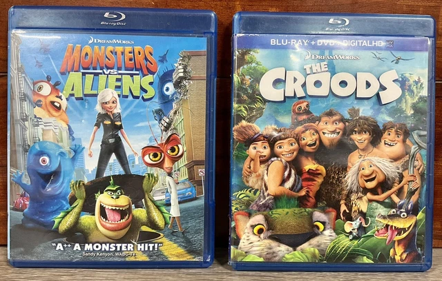 DREAMWORKS KIDS ANIMATED Movie Blu Ray Bundle- Monsters Vs Aliens & The ...