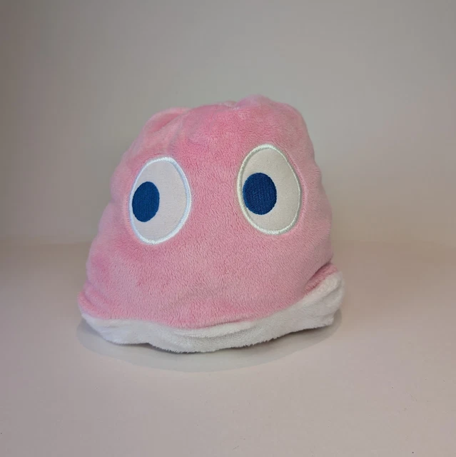 PAC-MAN GHOST REVERSIBLE Soft Plush Toy Pink And White Retro Teddy No ...