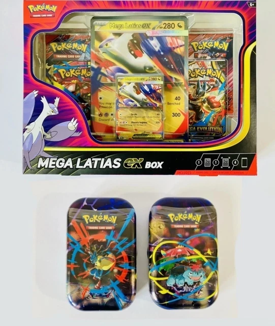 POKEMON TCG MEGA Evolution Mega Latios EX Box + Mega Heroes Sealed Mini ...