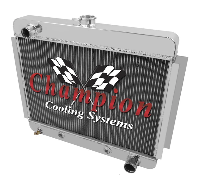 SR CHAMPION 4 Row Radiator for 1966 1967 Chevrolet Chevy II Nova V8 ...