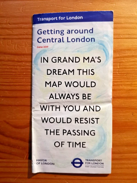 LONDON UNDERGROUND 'GETTING around central London' map with tube map ...
