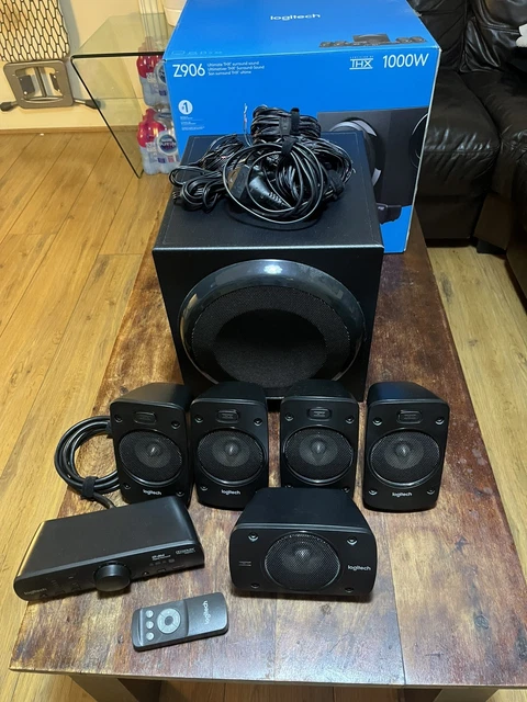 LOGITECH Z906 THX 5.1 Surround Sound Speakers - Black £187.90 - PicClick UK