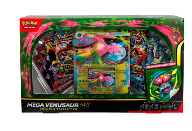 POKÉMON TCG MEGA Evolution - Mega Venusaur Ex Premium Collection Box #6 ...