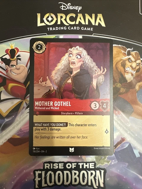 MOTHER GOTHEL, WITHERED 116/204 Uncommon Lorcana Rise of Floodborn Card ...
