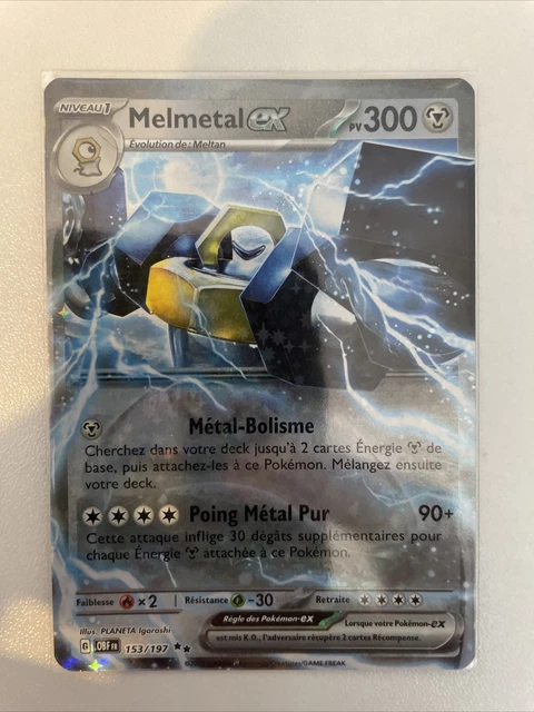 CARTE POKÉMON MELMETAL EX 153/197 - Flammes Obsidiennes - FR - Neuf EUR 2,50 - PicClick FR