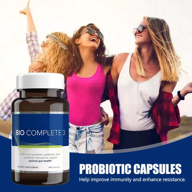 BIO COMPLETE 3 Capsules 60 Count Prebiotic Probiotic Postbiotic Supplement Best £6.82 - PicClick UK