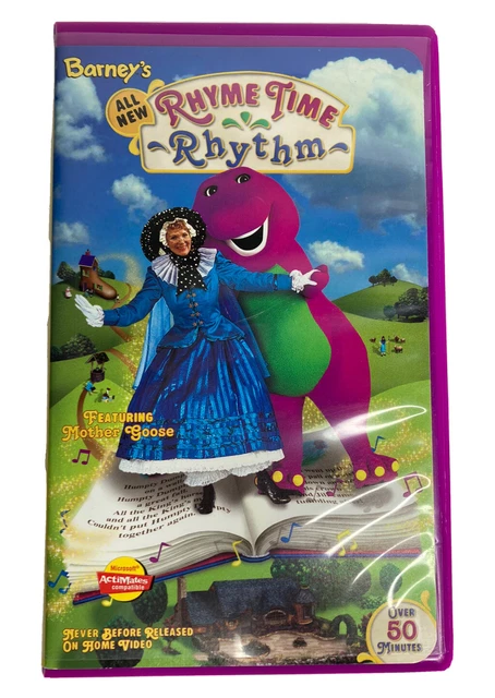 BARNEY VHS TAPE Rhyme Time Rhythm Kids Movie 90’s Old School Vintage ...