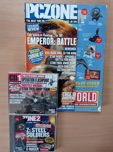 PC ZONE MAGAZINE Jun 2001 No 103 Emperor Battle Evil Dead Op Flashpoint ...