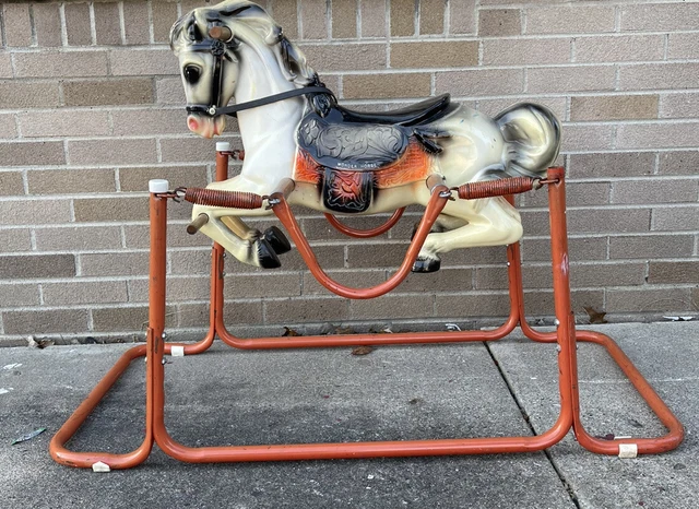 VINTAGE 60S WONDER Horse Metal Spring Bouncing Rocking Toy Horse ...