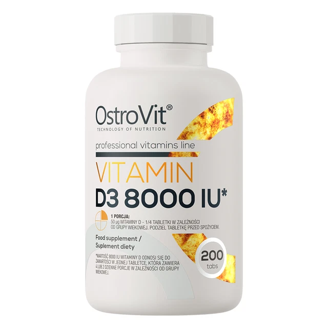 OSTROVIT VITAMIN D3 8000 IU 200 tablets BONES TEETH IMMUNE SYSTEM ...
