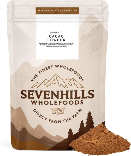 SEVENHILLS WHOLEFOODS ORGANIC Cacao Powder 1Kg £18.84 - PicClick UK