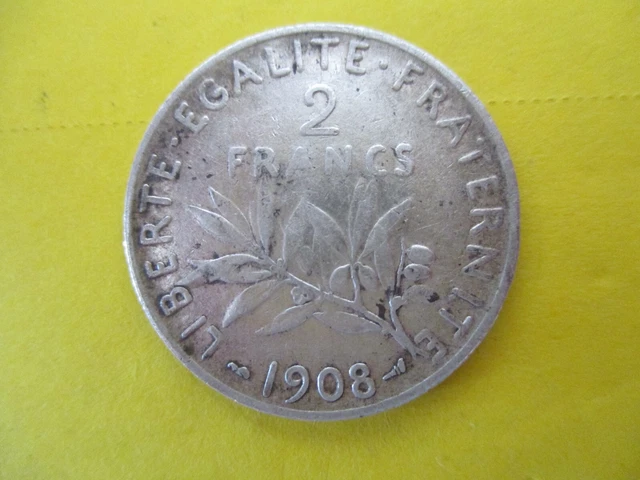 PIÈCES DE 2 Francs Semeuse Argent 1908 EUR 1,00 - PicClick FR