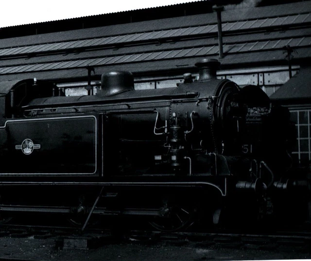 VINTAGE TRAIN PHOTOGRAPH BR 69614 0-6-2 steam locomotive railway ...