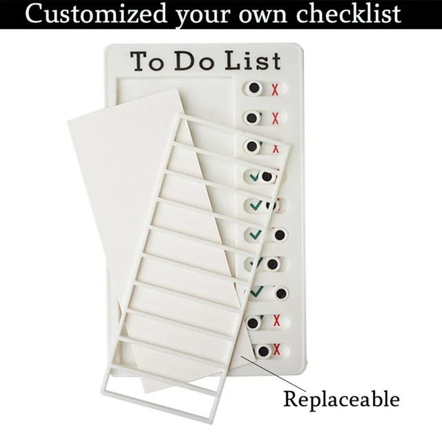 MULTI-PURPOSE CHECKLIST MEMO Board Portable Daily Affairs Checklist for Slide £6.66 - PicClick UK