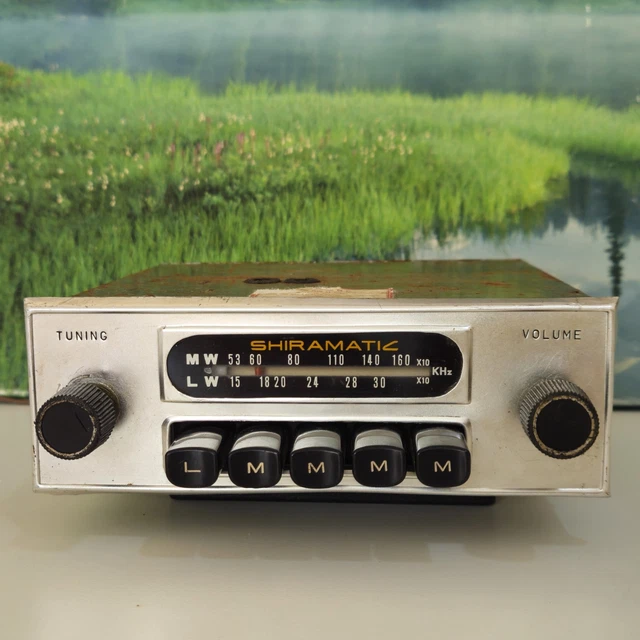 VINTAGE SHIRAMATIC PUSH Button Car Classic Radio Silver MW LW £49.60 ...