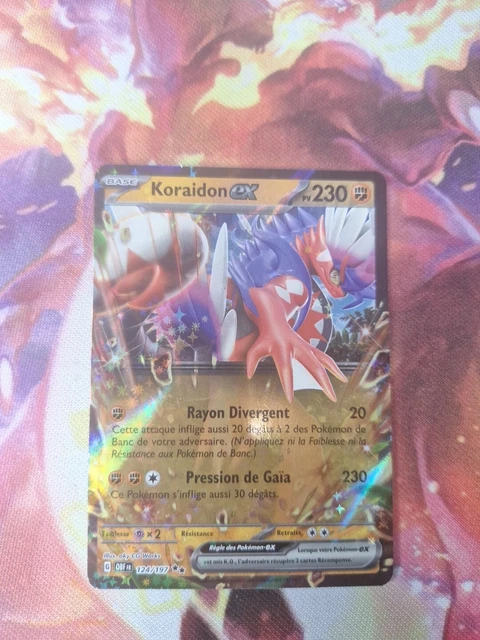 CARTE POKÉMON - Koraidon EX - 124/197 - EV03 Flammes Obsidiennes EUR 1 ...